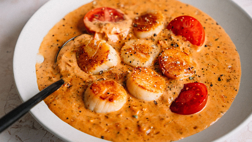 Seared Scallops with Fresh Tomatoes – Morton & Bassett
