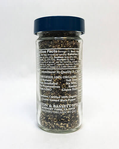 Pepper, Black - Organic (Coarse Ground) – Morton & Bassett